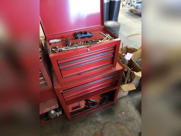 Task Force tool box WITH CONTENTS (SEE PICS/ HEAVY/ BRING HELP TO LOAD ...