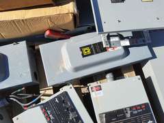 1 pallet of 11 pcs safety switches; panel box; power circuit monitor ...