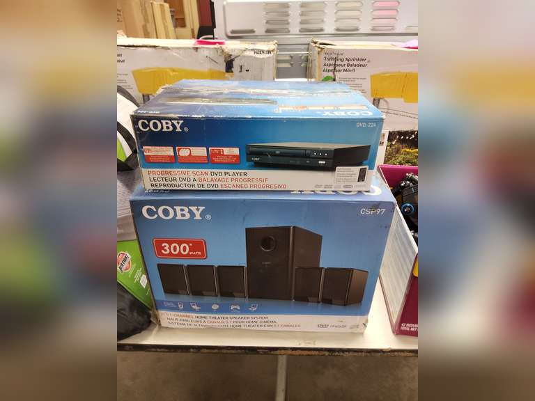Coby dvd player & Coby 5.1 channel home theater speaker system ...
