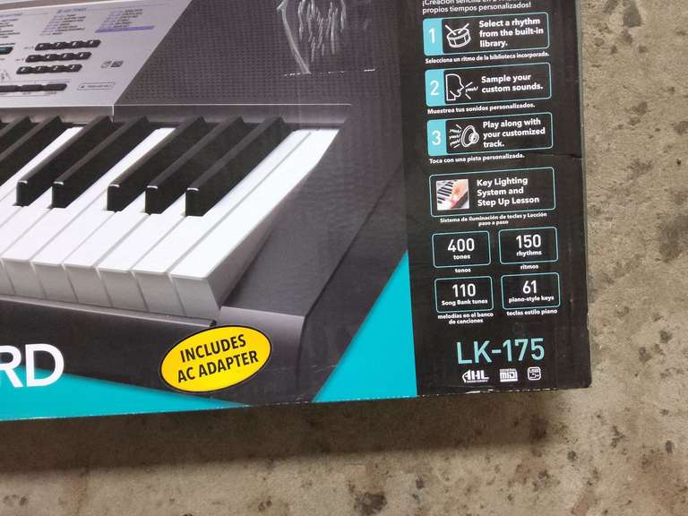 Casio LK-175 key lighted keyboard with stand - Lindsay Auctions ...
