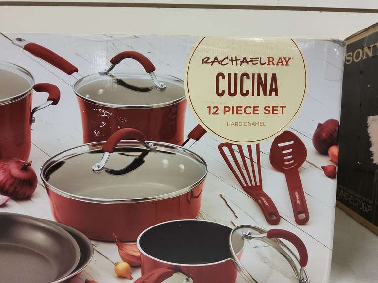 Rachel Ray Cucina 12pc cookware set - Lindsay Auctions & Realty LLC