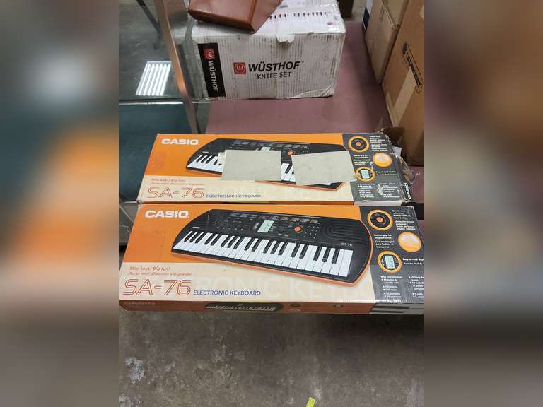 2 Casio SA-76 electronic keyboards - Lindsay Auctions & Realty LLC