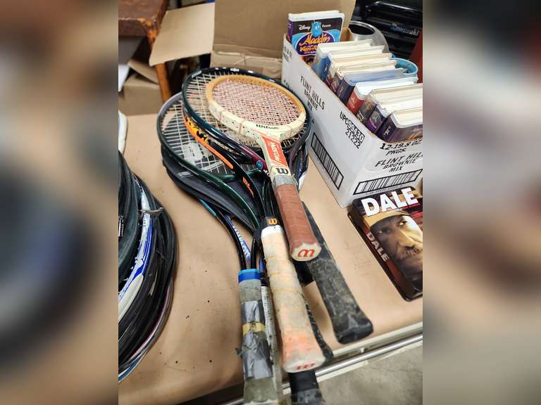 7 used tennis rackets various brands - Lindsay Auctions & Realty LLC