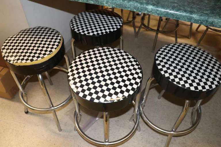 CHECKERED BAR STOOLS - Lawler Auction Company