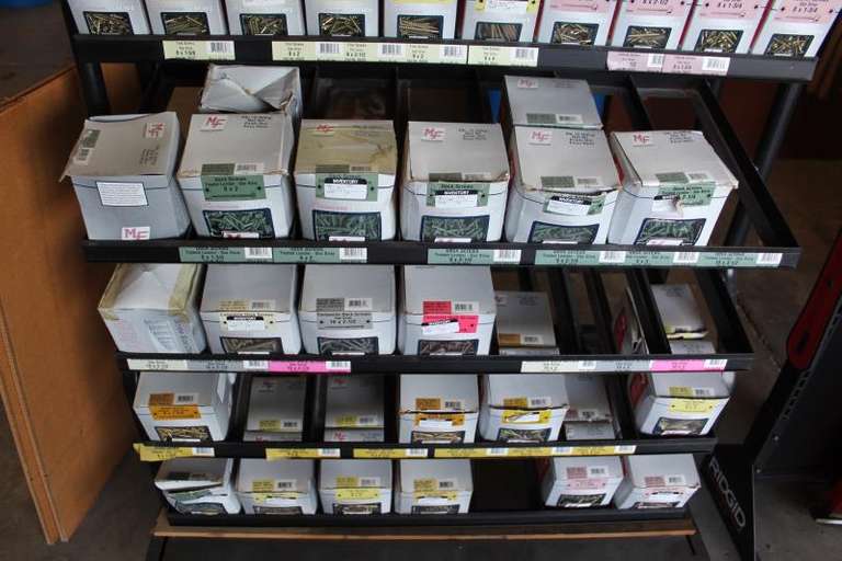 SCREWS DISPLAY WITH CONTENTS - Lawler Auction Company