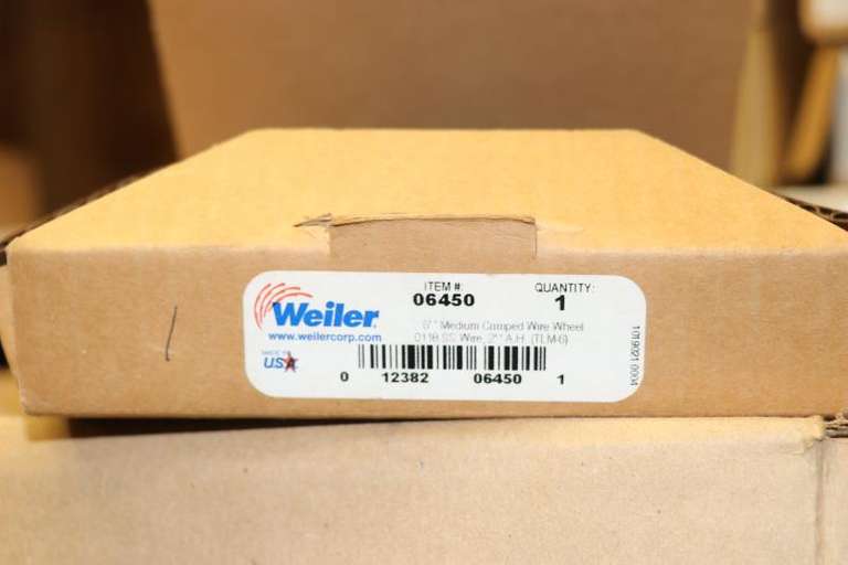 BOXES OF WEILER 6" MEDIUM CRIMPED WIRE WHEELS - Lawler Auction Company