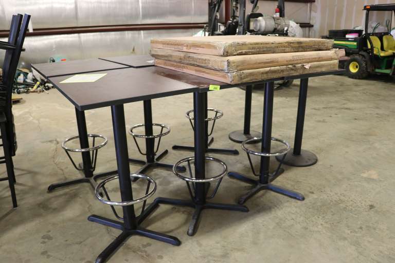 SQUARE AND CIRCLE TABLES ALONG WITH SQUARE TABLE TOPS - Lawler Auction ...