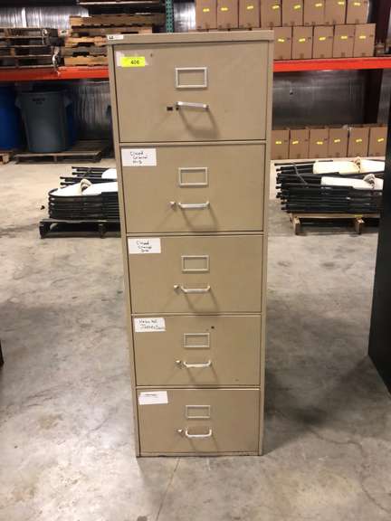 5-Drawer Filing Cabinet - Lawler Auction Company
