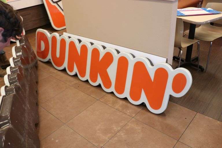 Dunkin Donuts Sign (2pc) - Lawler Auction Company