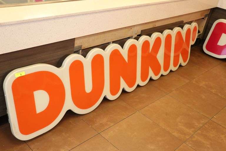 Dunkin Donuts Sign (2pc) - Lawler Auction Company
