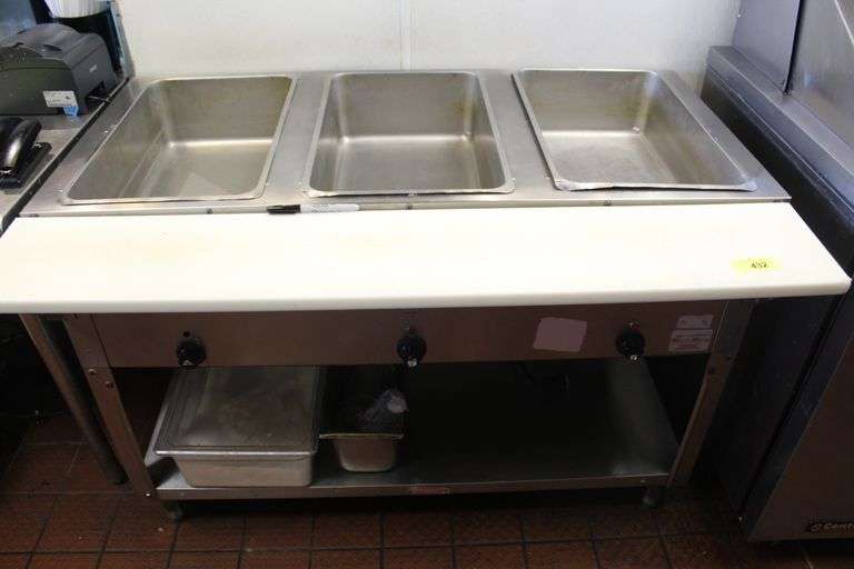 3-Pan Steam Table, Electric - Lawler Auction Company