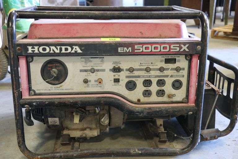 Honda 5000 Electric Start Generator - Lawler Auction Company