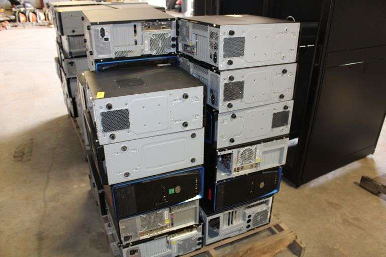 PALLET OF 23 DESKTOP COMPUTERS - Lawler Auction Company