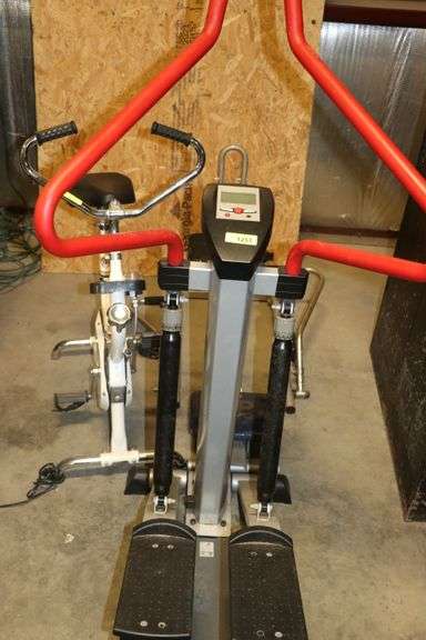 3 WORKOUT MACHINES, 1 STAIR STEPPER, 1 DP ROWING MACHINE, + 1 HOME BIKE ...