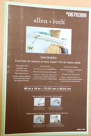 Allen & Roth Shelf kits 48in - Lawler Auction Company