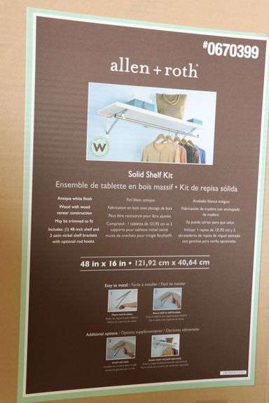Allen & Roth Solid Shelf Kits - Lawler Auction Company