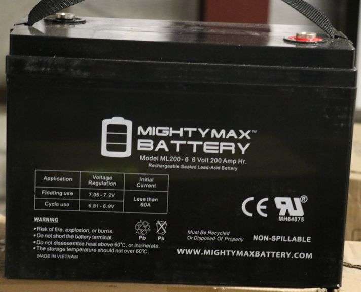 Mighty Max Batteries 6x200AH - Lawler Auction Company