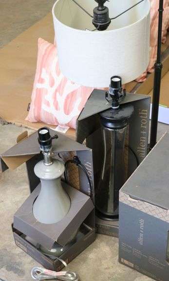 Allen & Roth Lamps with Shades - Lawler Auction Company