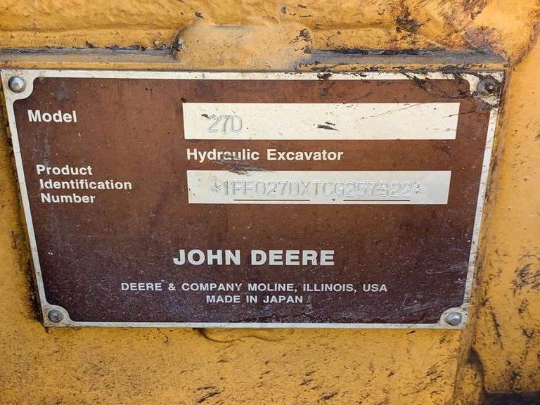 John Deere 27D Excavator - Leap Auctions, LLC
