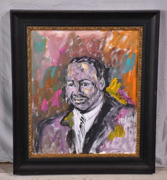 Framed original acrylic painting on canvas by Anna Sandhu Ray; 975-278 ...