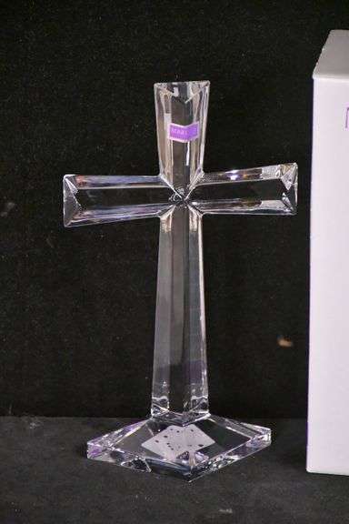 Marquis by Waterford "Selah" 10" standing crystal cross; 1001-113 - R.H ...