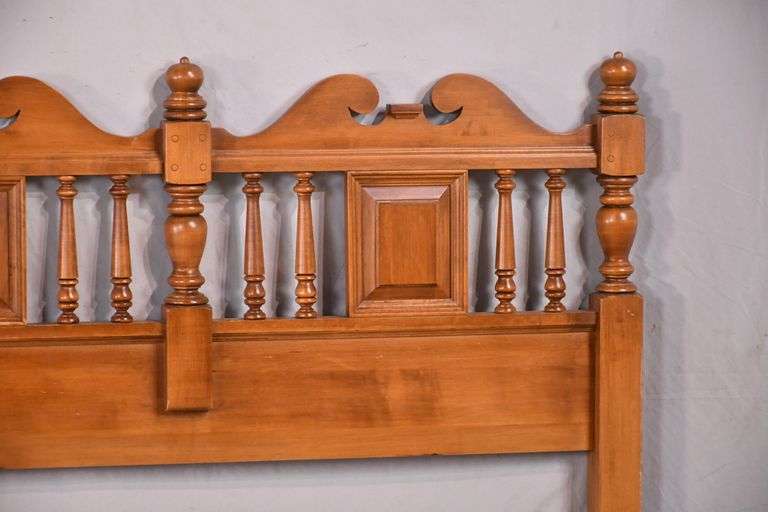 Tell City Chair Co. "Young Republic" maple king size headboard; 37-1218 ...