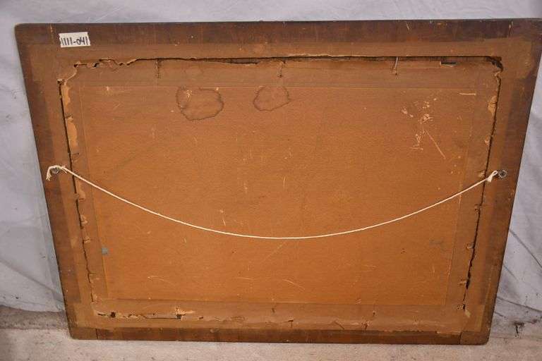 Framed early print on board by O.G. Lewis - "The Gospel Artist"; 111 ...