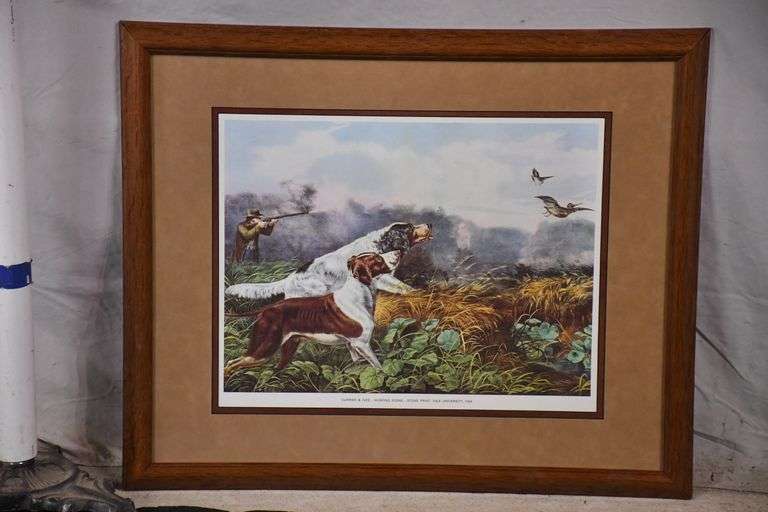Framed print of hunting scene print by Currier and Ives; 975-619 - R.H ...