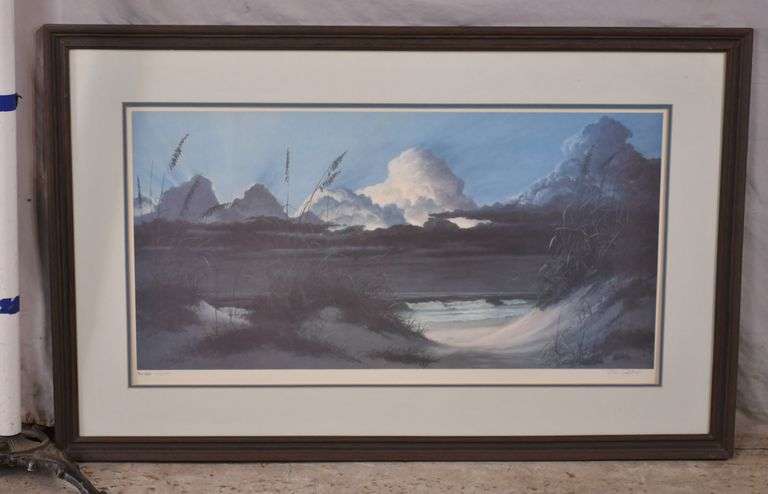 Signed large limited edition framed print "First Light" by Pete Przekop; 9350-001 - R.H. Lee ...