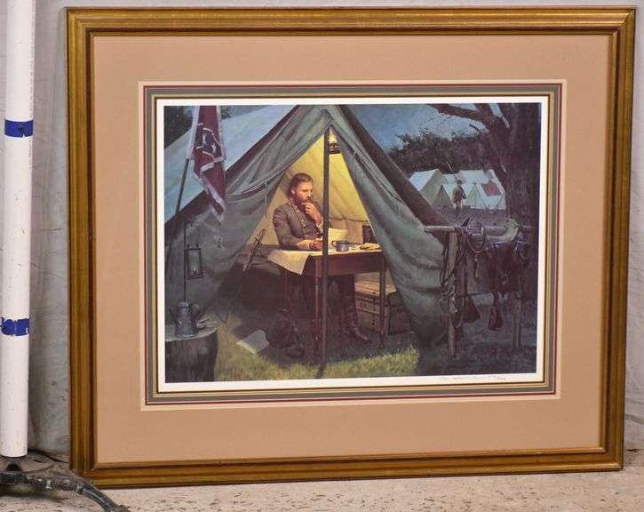 Large signed limited edition framed print "The Loneliness of Command ...