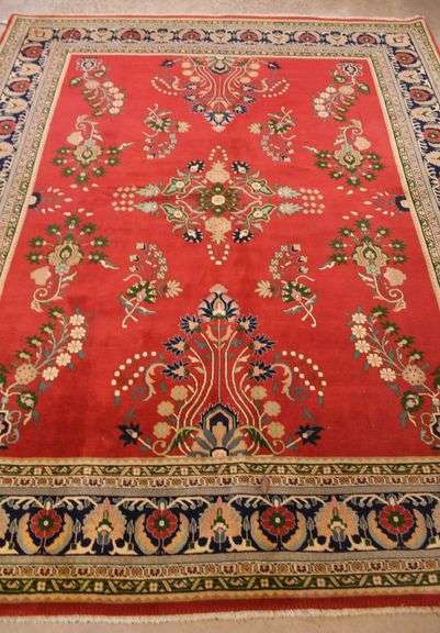 8x10 hand knotted rug with red color field; 12598-026 - R.H. Lee & Co ...