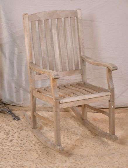 Child size rocking chair with slatted seat and back; 55-9608 - R.H. Lee ...
