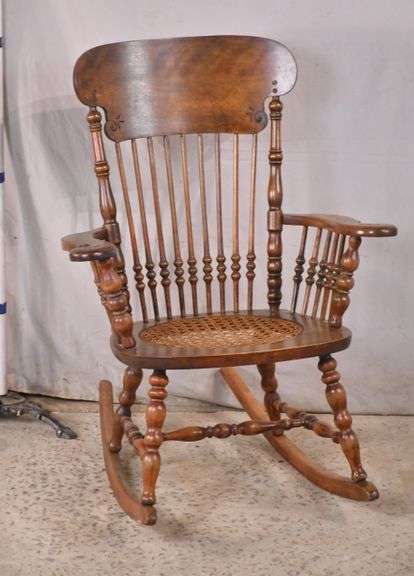 Spindle back rocking chair with cane seat; 21-2325 - R.H. Lee & Co ...