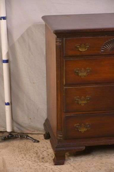 Kling mahogany 8 drawer double dresser with fluted columns; 74-9621 - R ...
