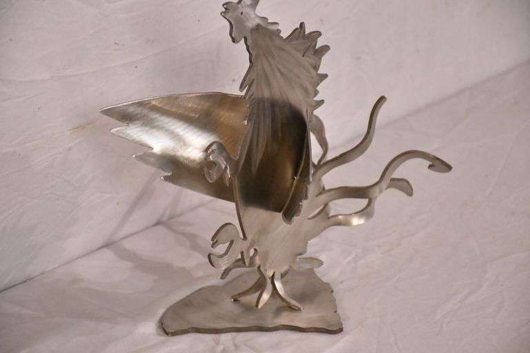 Stainless steel Gamecock statue with South Carolina state outline base ...