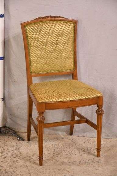 Walnut French style vanity chair with fluted legs; 74-9581B - R.H. Lee ...