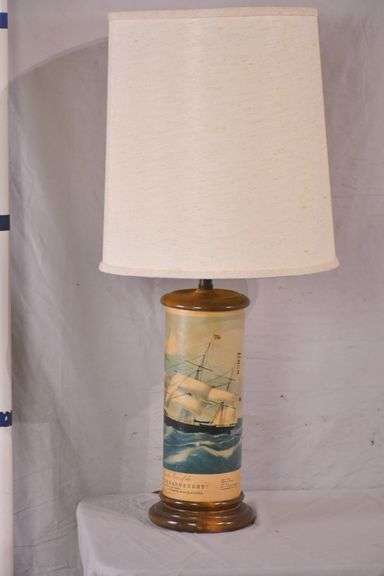 Large lamp with "The Clipper Ship 'Dreadnought'" design; 1037-455 - R.H ...