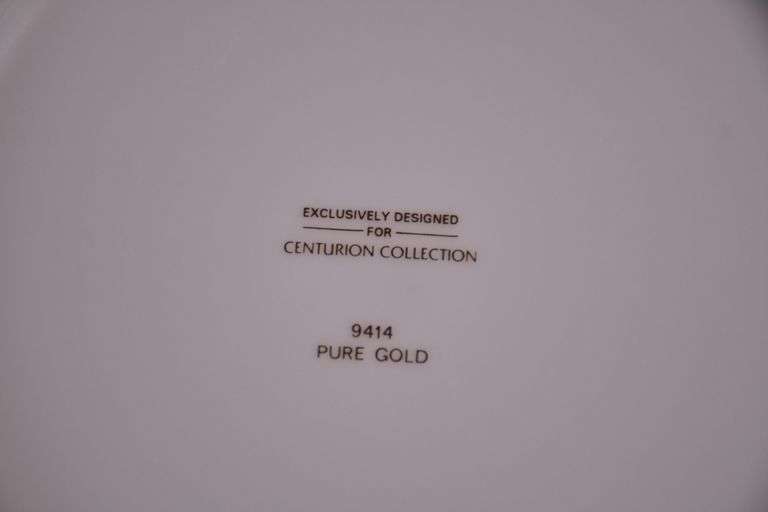 32 piece set of Centurion Collection "Pure Gold" china; 191-413 - R.H ...