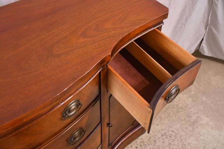 Drexel mahogany serpentine front sideboard; 74-10340 - R.H. Lee & Co ...