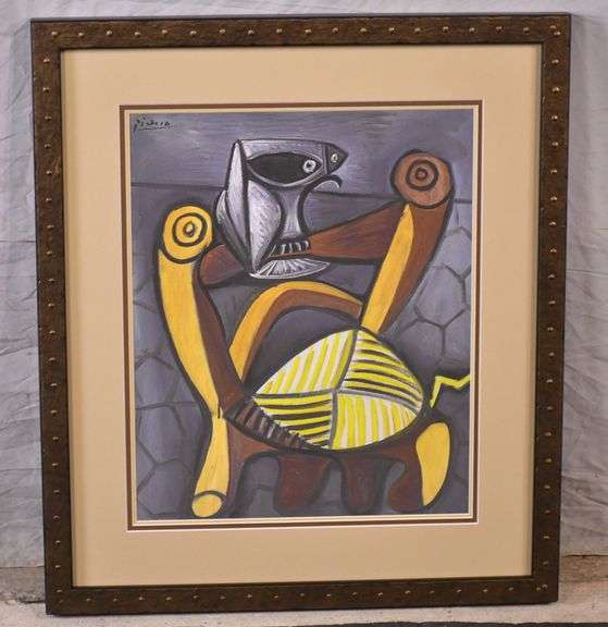 Large framed print "Owl on The Chair" by Pablo Picasso; 975-1143 - R.H ...