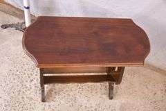 Small book trough side table with slide out smoking shelf; 462-011 - R ...