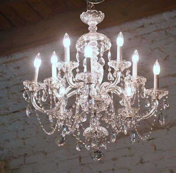 Ornate 10 light crystal chandelier; 869-351 - R.H. Lee & Co. Auctioneers