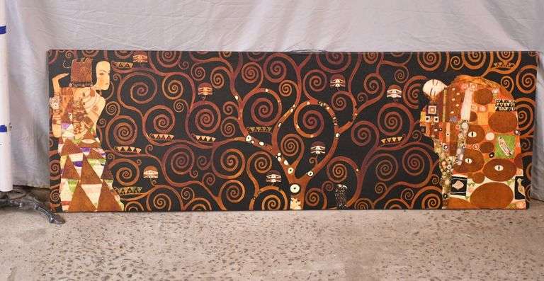 Large abstract print on canvas; 55-10364C - R.H. Lee & Co. Auctioneers