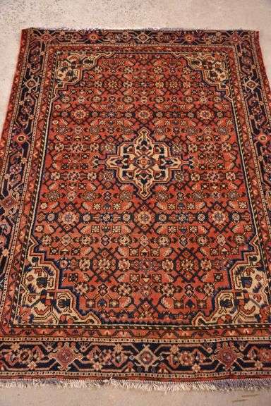 5x6 hand knotted vintage Persian rug; 905-158 - R.H. Lee & Co. Auctioneers