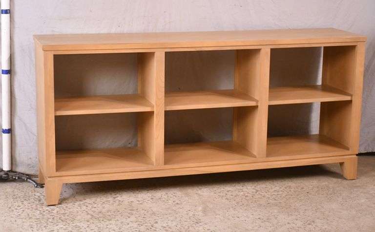 Ethan Allen long low open bookcase/cubby cabinet; 74-10562 - R.H. Lee ...