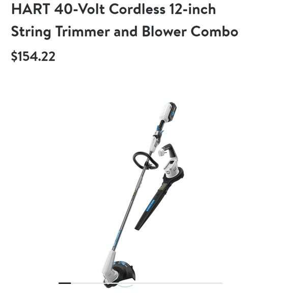 Hart 40v Cordless 12" String Trimmer & Blower Combo - Lexington Online ...
