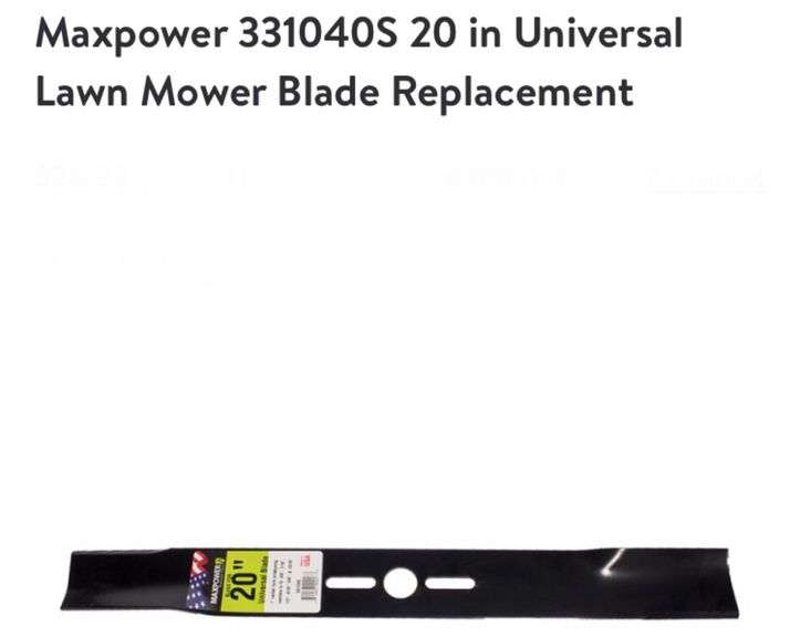 2- 20” blades for lawnmower - Lexington Online Auction