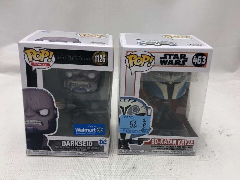 2 POP Figures Bo-Katan Kryze & Darkseid - Lexington Online Auction