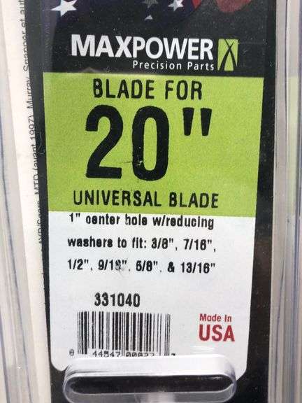 2- 20” blades for lawnmower - Lexington Online Auction