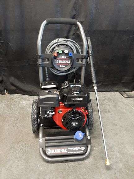 Black Max 3100 PSI Gas Pressure Washer - Lexington Online Auction